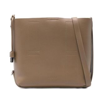 Hogan Ledertasche mit gepr&auml;gten Details - - Bags - Damen - Braun - ONE SIZE