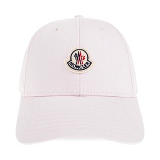 Moncler Femme, Accessoires, Rose, Taille: ONE Size Logo Cotton Gabardine Baseball Cap
