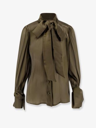 Actualee Satin shirt with padded shoulders - ACTUALEE - gender_Woman