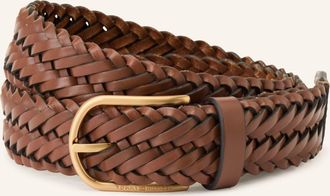 Tommy Hilfiger Flechtg&uuml;rtel Aus Leder braun