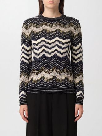 Missoni Pull slim en laine m&eacute;lang&eacute;e &agrave; motif zigzag multicolore