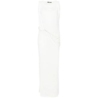 Jacquemus Wei&szlig;e &Auml;rmellose Drapierte Knotenkleid - - Dresses - Damen - Wei&szlig; - 2XS