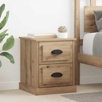 vidaXL Cabinet de chevet 2 pcs ch&ecirc;ne artisanal 39 x 39 x 47.5 cm vidaXL