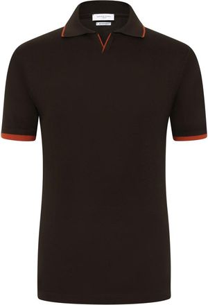 Daniele Fiesoli Softes Poloshirt aus edler Giza-Baumwolle mit Variokragen in