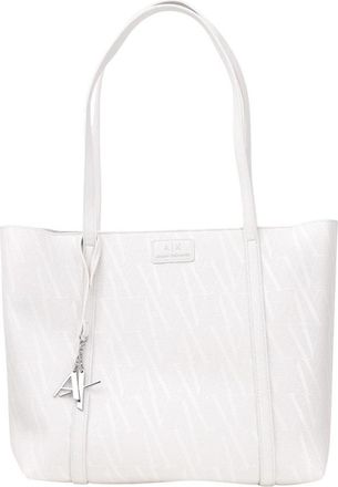 A|X Armani Exchange Wei&szlig;e Shopper-Tasche mit Monogramm-Logo - - Bags - Damen - Wei&szlig; - ONE SIZE