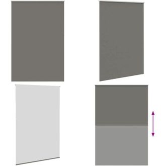 vidaXL Verdunkelungsrollo Grau 145x210cm Stoffbreite 141,6cm Polyester - Vidaxl