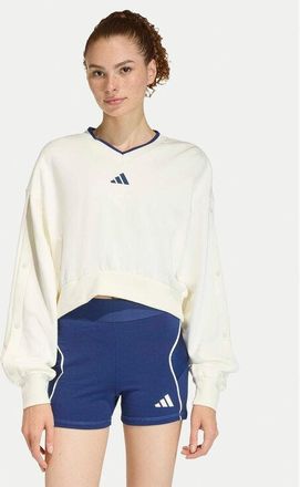 adidas Sweatshirt Stadium JZ1074 Wei&szlig; Loose Fit