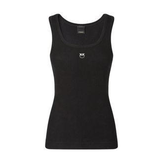 Pinko Love Birds Tank Top - - Tops - Damen - Schwarzk - XL