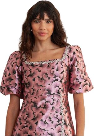 Lovedrobe Shift-Kleid f&uuml;r Damen, Jacquard, Party (Pink)