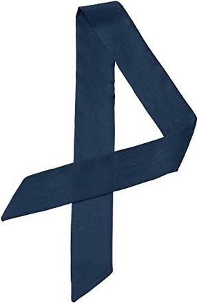 Allegra K Femmes &Eacute;charpe Maigre Couleur Unie &Eacute;charpes Longues Foulard Bleu marin 90 * 5cm/35.43 * 1.97 inches(L*W)