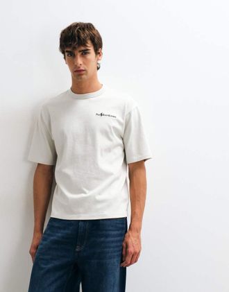 Polo Ralph Lauren T-Shirt mit Schriftzug-Logo in Wollwei&szlig;