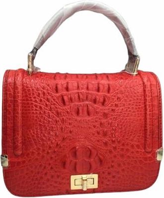 Generic Sac cabas pour femme en cuir de crocodile authentique, pochette &agrave; rabat en cuir dalligator v&eacute;ritable, petit sac &agrave; main bandouli&egrave;re oblique pour femme