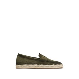 Santoni Homme, Chaussures, Vert, Taille: 41 1/2 EU Espadrilles en daim