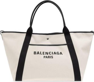 Balenciaga Shopper mit Logo-Print - Wei&szlig;