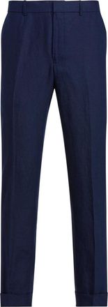 Ralph Lauren Anzughose aus Leinen mit Umschlag, Modern Fit in