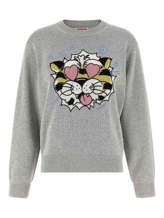 Kenzo Pull Col Rond - Gris