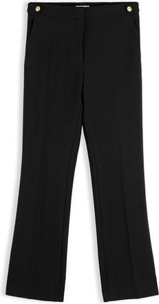 Tommy Hilfiger Pantalon droit uni &agrave; d&eacute;tail boutonn&eacute;