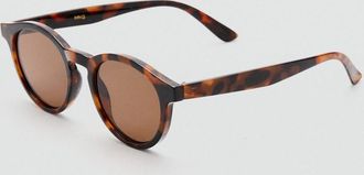 Mango Sonnenbrille mit rundem Gestell schokolade - Damen - Einheitsgr&ouml;&szlig;e - MANGO