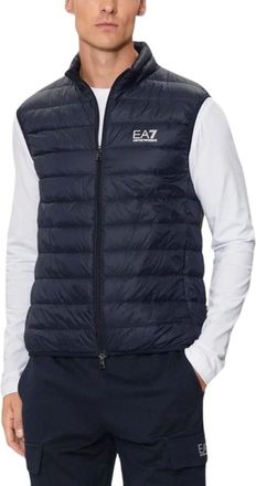 Emporio Armani Emporio Armani Ea7, Homme, Vestes, Bleu, Taille: L 8Npq06 Veste sans Manches en Duvet Pliable