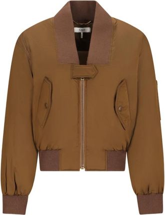 Chlo&eacute; Nylon Bomberjacke - - Jackets - Damen - Braun - M