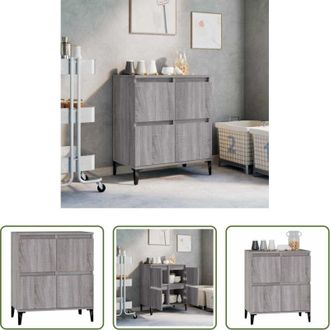 vidaXL Holzwerkstoff - Sideboard Grau Sonoma 60x35x70 cm Holzwerkstoff