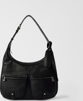 Furla Lynette Schultertasche L Nero Schwarz Atelier Kalbsglattleder Damen