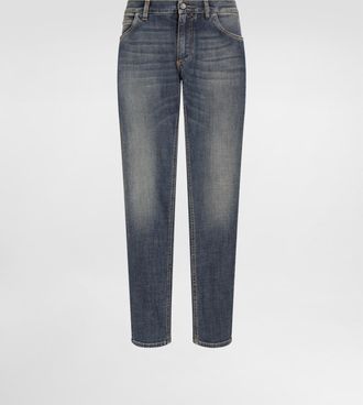 Dolce & Gabbana Jeans Regular Stretch Blau Gewaschen - Mann Jeans Mehrfarbig 48