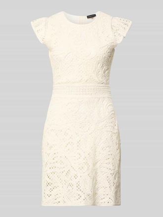 Emporio Armani Minikleid aus H&auml;kelspitze mit Rundhalsausschnitt