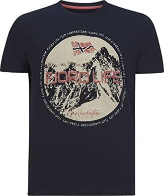 Jan Vanderstorm Homme T-Shirt Benyamin Bleu Foncé, 5XL (XXXXXL) - 72/74