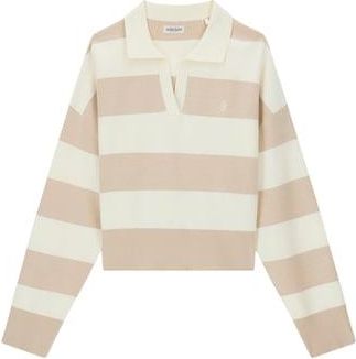 Guess Pull ray&eacute; &agrave; col polo