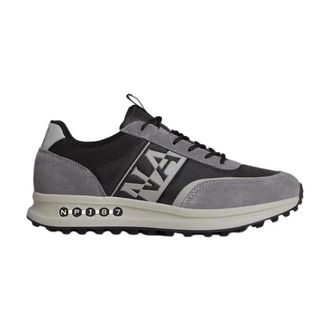 Napapijri Niedrige Leder- und Stoffschwarze Sneakers - - Shoes - Herren - Schwarzk - 42 EU