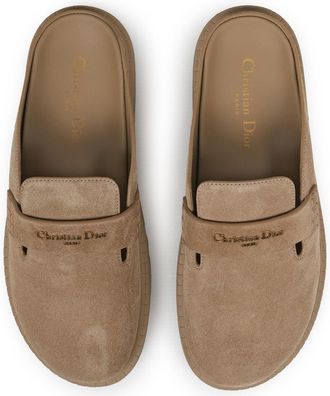 Dior Womens Sabot Dior Boy Leather Beige Calf Shoe