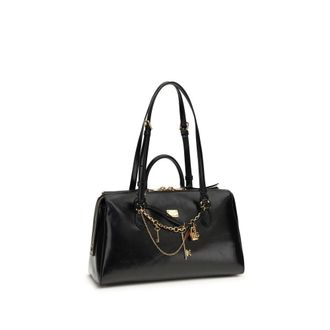 Dolce & Gabbana Womens Black Calf Leather Bos Taurus Shoulder Bag