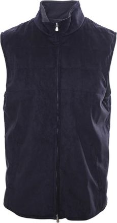 Gran Sasso Homme, Vestes, Bleu, Taille: L Gilet matelass&eacute; en Alcantara