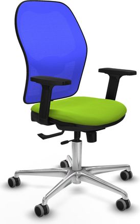 Piqueras y Crespo Drehstuhl f&uuml;r B&uuml;ro mit 2D-Armen, h&ouml;henverstellbare Lendenwirbelst&uuml;tze, ausgestattet mit Syncro/Traslack und eingespritztem Schaum, mit Rollen von 65 m