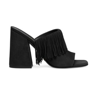 Stuart Weitzman Auff&auml;llige Sandalette mit Fransen - - Shoes - Damen - Schwarzk - 37 1/2 EU