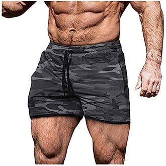 Generic Casual Jogging Respirant Cinq Pantalons Hommes Shorts d&eacute;t&eacute; Sports Hommes Shorts Frame Shorts, gris fonc&eacute;, 3XL
