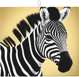 Generic Abtropfmatte Schwarz-Wei&szlig;es Zebra-Muster Sp&uuml;lbeckenmatte Tisch-Zubeh&ouml;r Maschinenwaschbar Sp&uuml;lbeckenmatte F&uuml;r Geschirr, F&uuml;r Weingl&auml;ser, Teller, Arbeits