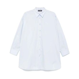 Lorena Antoniazzi Hellblaues Baumwollhemd mit Falten - - Blouses & Shirts - Damen - Blau - L