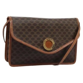 Celine Sac bandouli&egrave;re Pre-owned Vintage macadam logo cercle - Femme - Pre-owned - Brun - Taille: ONE Size