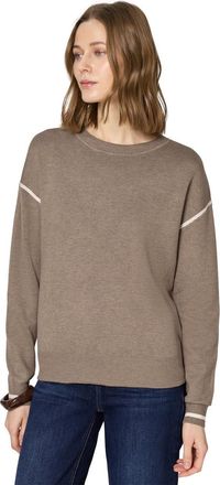 Street One Pullover mit Kontrastdetails Light Terra Mocha Mel. 40
