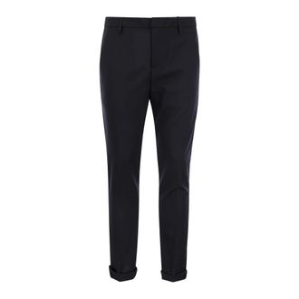 Dondup Homme, Pantalons, Bleu, Taille: W33 Pantalon en Laine Style Frais