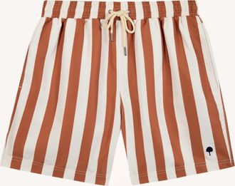 Faguo Short de bain brique et &eacute;cru - MIMIZAN