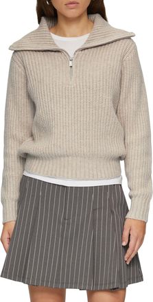 QS by s.Oliver Strickpullover mit Troyer-Kragen