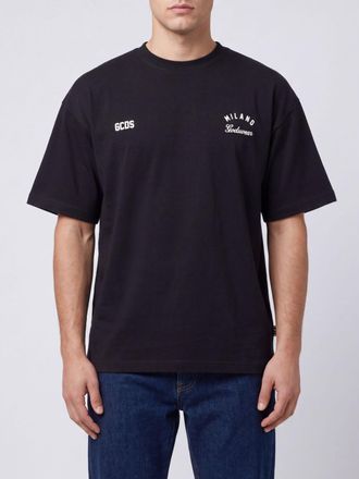 GCDS Baumwoll-T-Shirt mit R&uuml;ckenlogo und &uuml;berschnittenen Schultern
