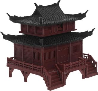 UPKOCH Landscape Modell Miniatur Chinesischer Gartenpavillon Langlebig Authentisch für Aquarium Bonsai Mikrolandschaftsmodell Dekoration Feng Shui Schreibtis