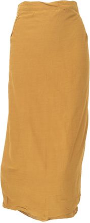 Guru Shop Langer Wickelrock, Strandrock, Sommerrock - Curry, Damen, Synthetisch