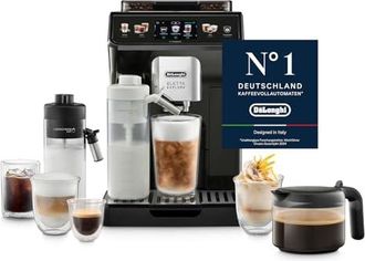 DeLonghi Eletta Explore - Perfetto Kaffeevollautomat mit LatteCrema-Milchaufsch&auml;umer, 50 Getr&auml;nke inklusive Cold Brew auf Knopfdruck, farbiges Touch-Display, D