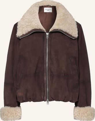 Marc O'Polo Denim Marc Opolo Denim Lederjacke Mit Kunstfell braun
