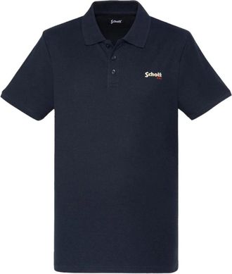 Schott NYC Schott Nyc, Homme, Tops, Bleu, Taille: S Polo